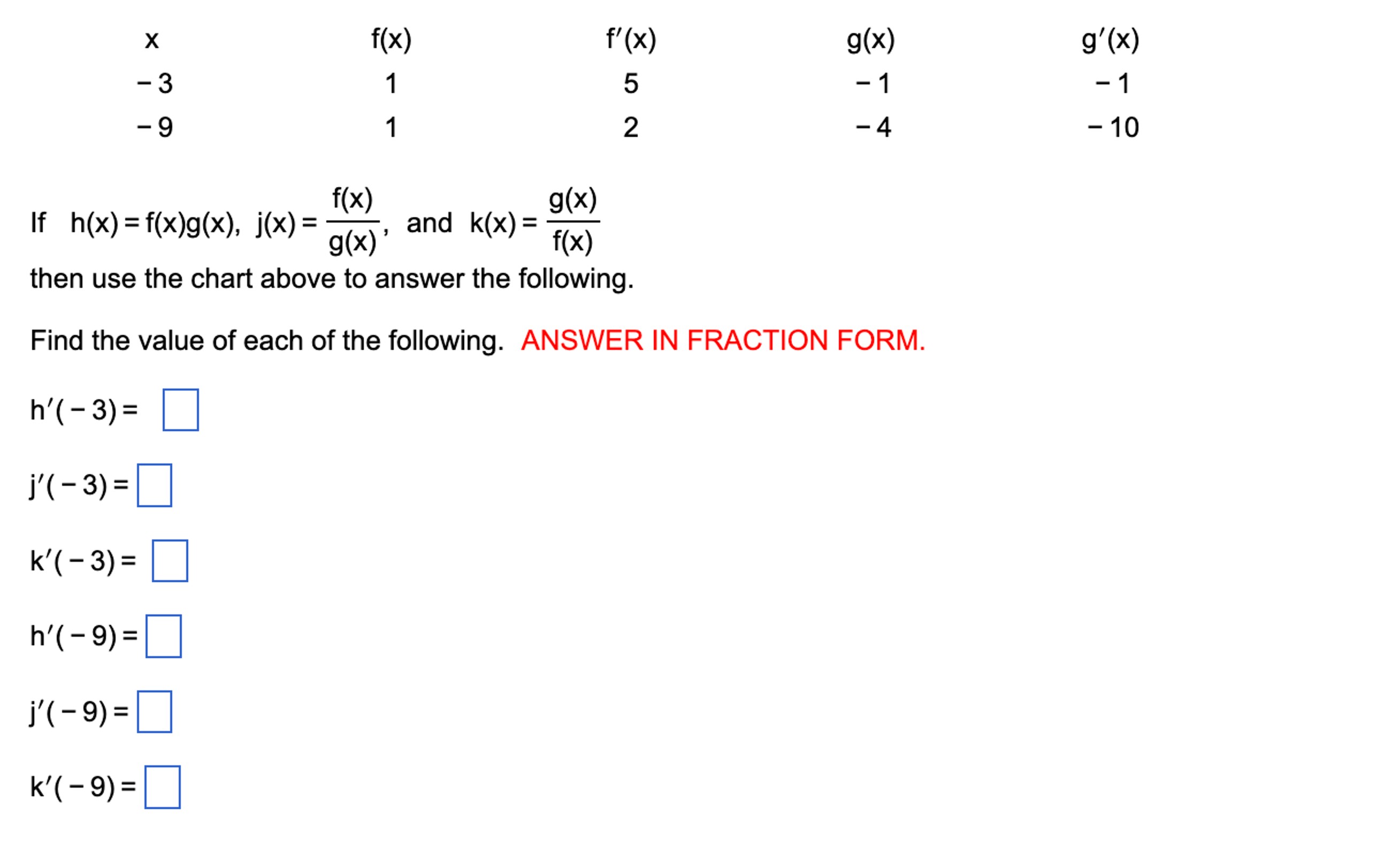 Solved If h(x)=f(x)g(x),j(x)=f(x)g(x), ﻿and | Chegg.com