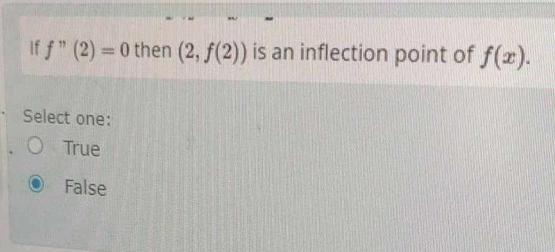 Solved If f(2)=0 ﻿then (2,f(2)) ﻿is an inflection point of | Chegg.com