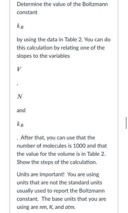 Solved Determine the value of the Boltzmann constant kB by | Chegg.com