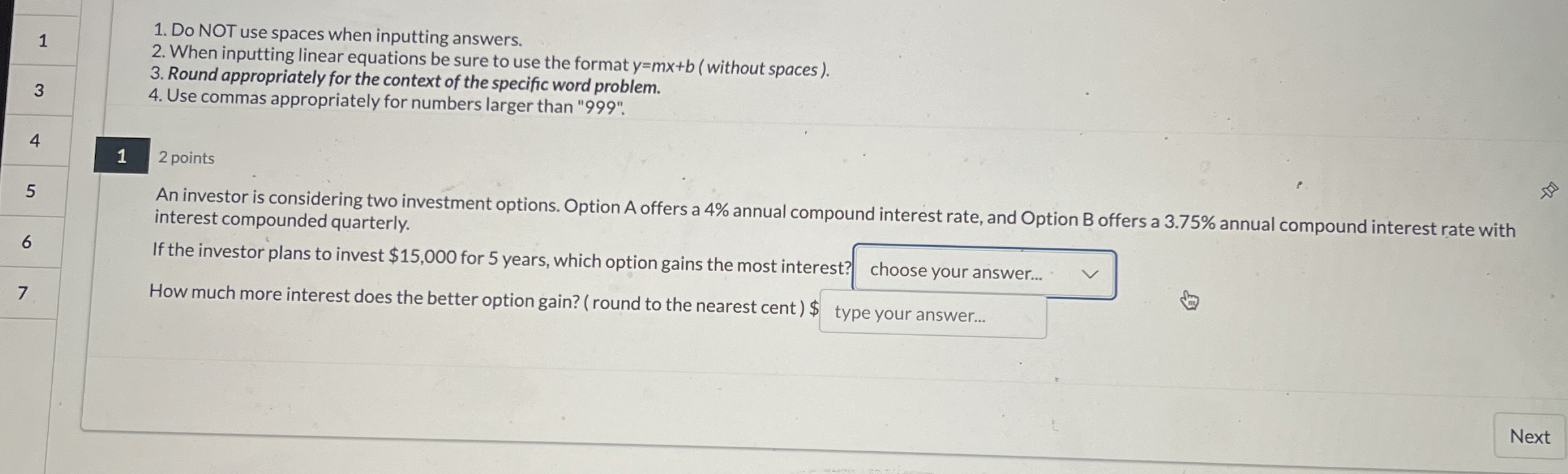 Solved Do NOT use spaces when inputting answers.When | Chegg.com