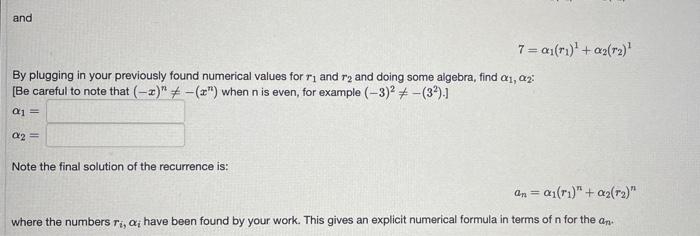 Solved in this case we get: rn=1r2−1+2rn−1 Bnce we are | Chegg.com