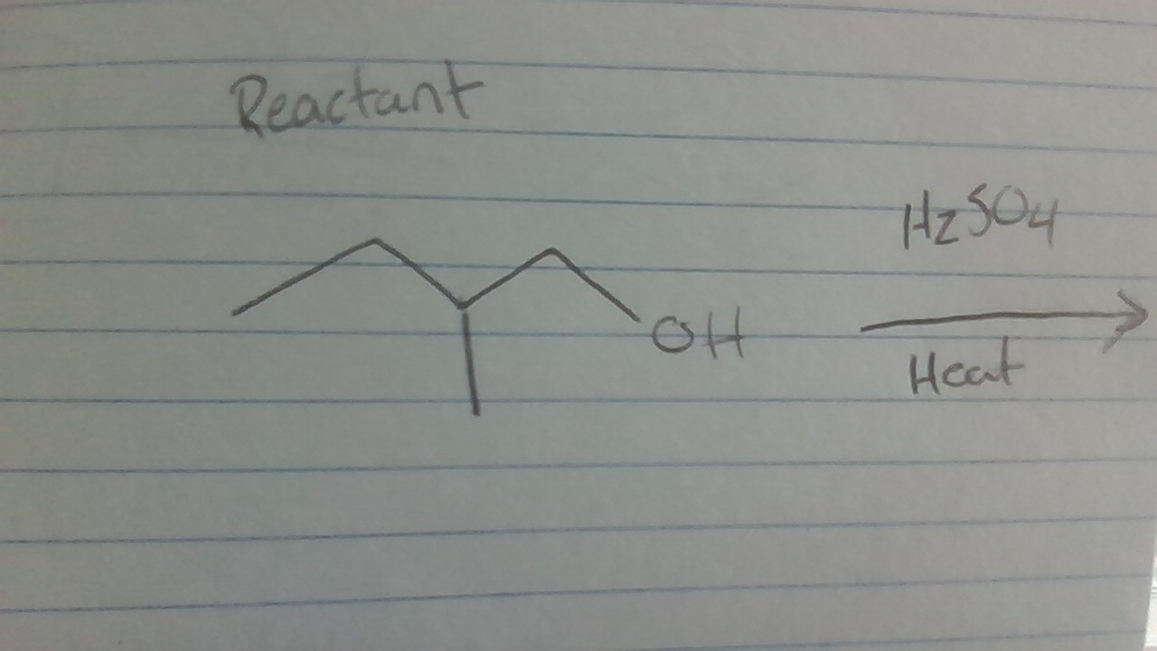 Solved 2 ﻿methyl 1 ﻿butanol reacts with H2SO4 ﻿at high | Chegg.com