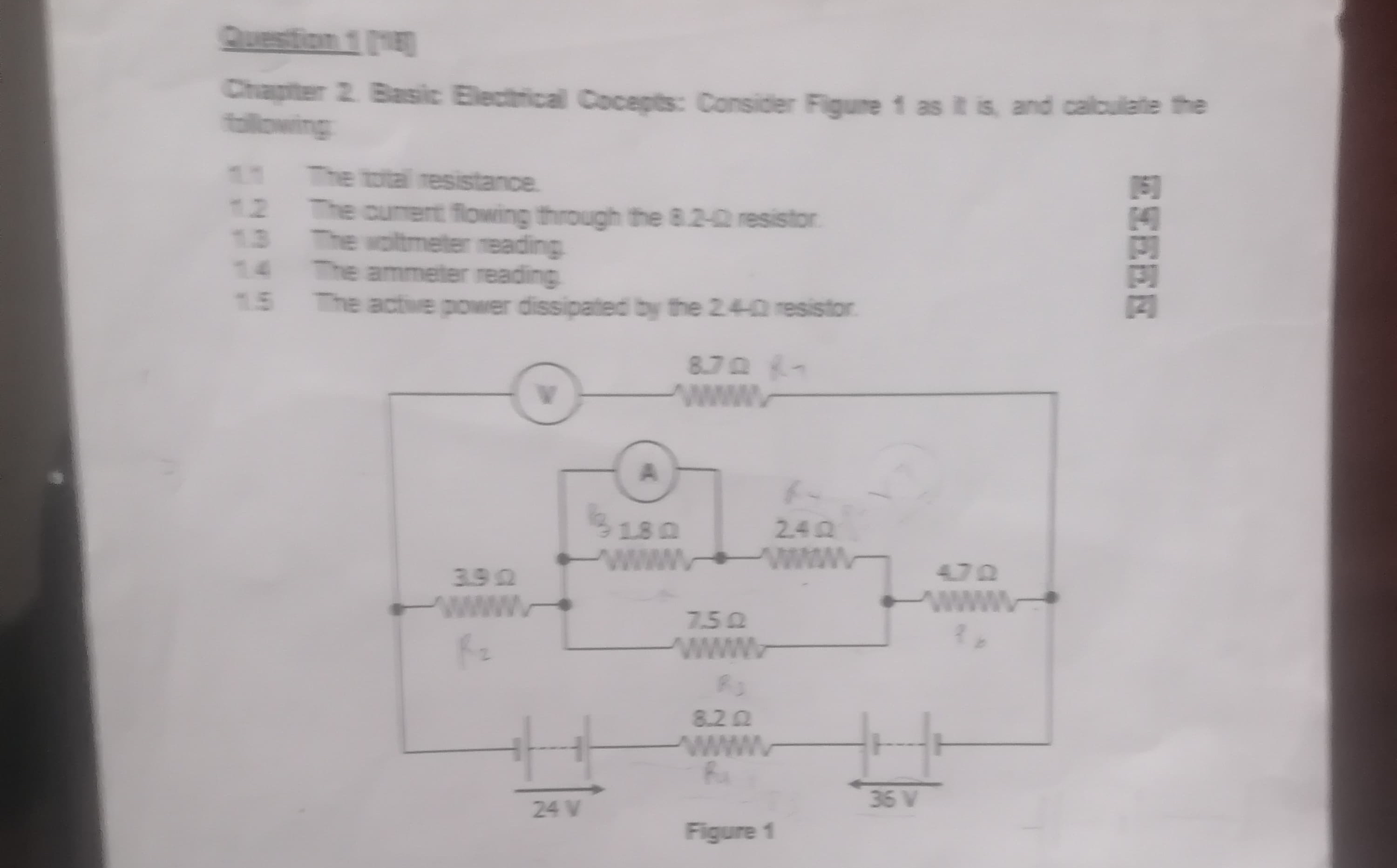Solved Question 1 ﻿TME)Chapter 2 ﻿Busic Electrical Cocepts: | Chegg.com