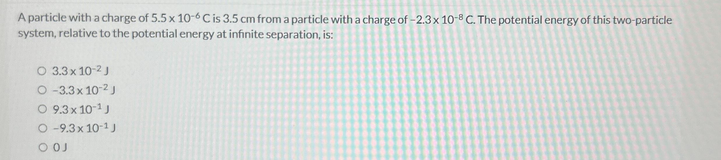 High Quality SOLUTION A particle with a charge of 5.5×10-6C ﻿is 3.5 ﻿cm | Chegg.com