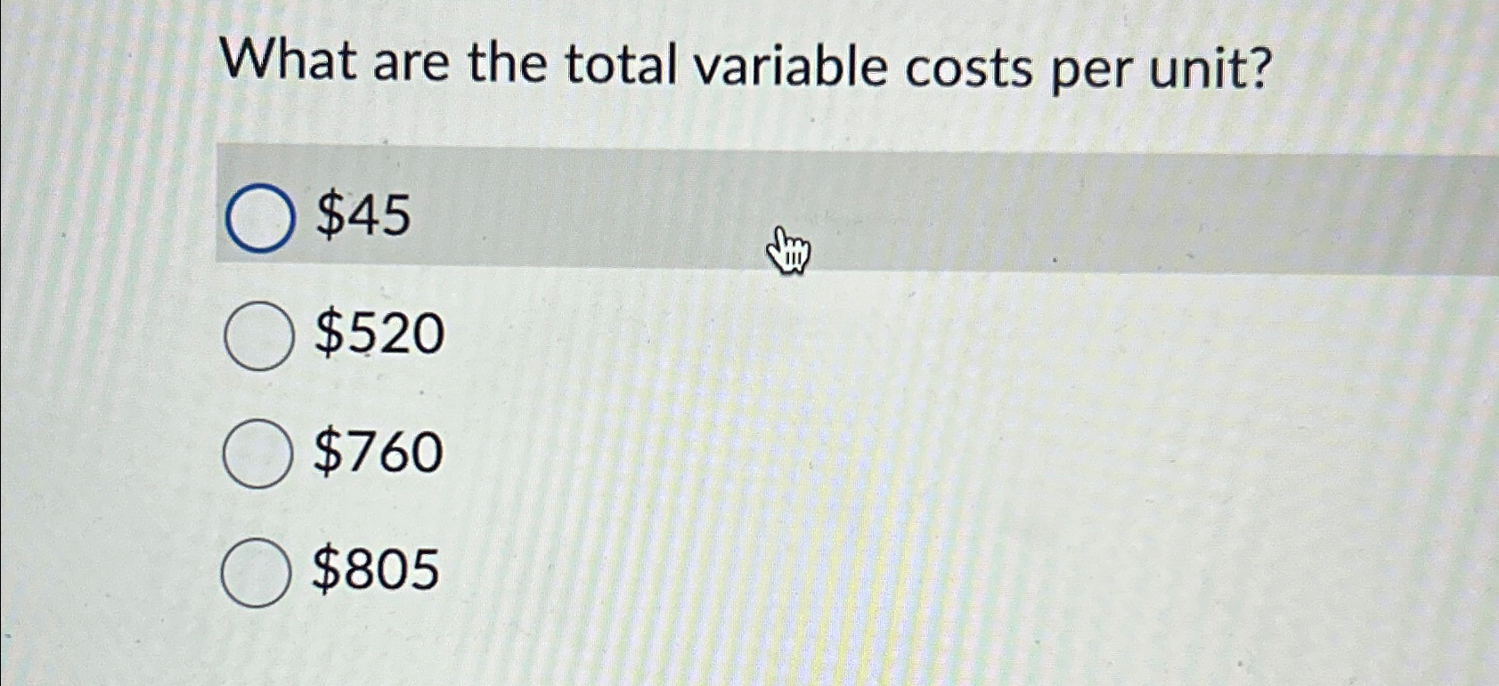 Solved What are the total variable costs per | Chegg.com