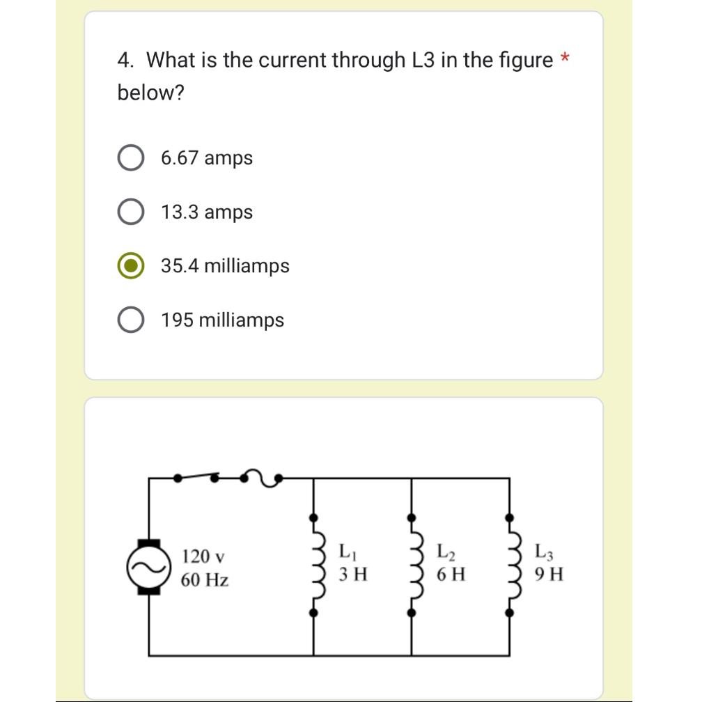 Solved What is the current through L3 ﻿in the figure * | Chegg.com