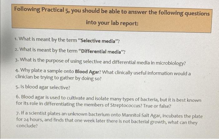 Solved Following Practical 5, you should be able to answer | Chegg.com