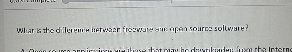 Solved What is the difference between freeware and open | Chegg.com