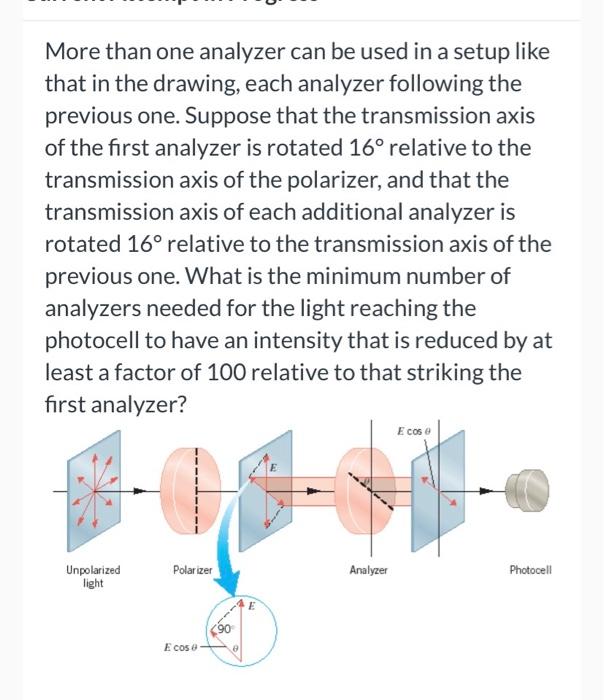 Solved More than one analyzer can be used in a setup like | Chegg.com