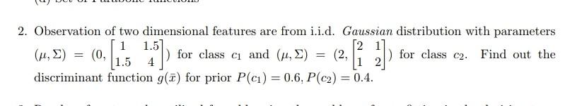 Solved 2. Observation of two dimensional features are from | Chegg.com