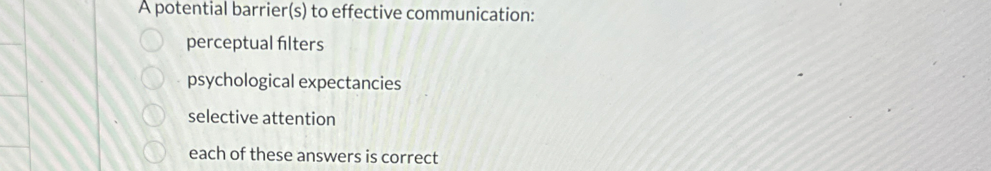 Solved A potential barrier(s) ﻿to effective | Chegg.com