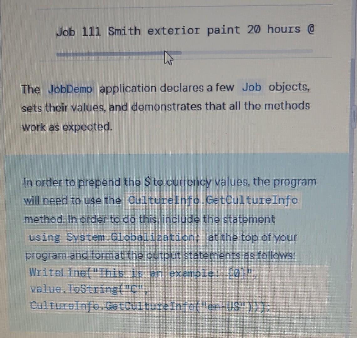 Solved Create an application named that declares and uses | Chegg.com