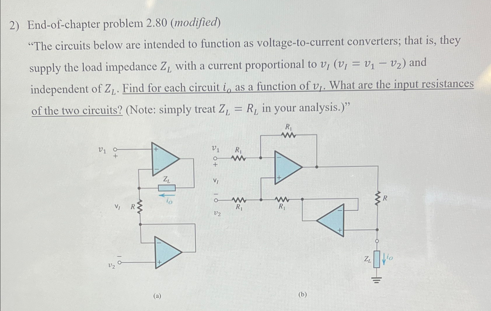 Solved End-of-chapter problem 2.80 (modified)"The circuits | Chegg.com