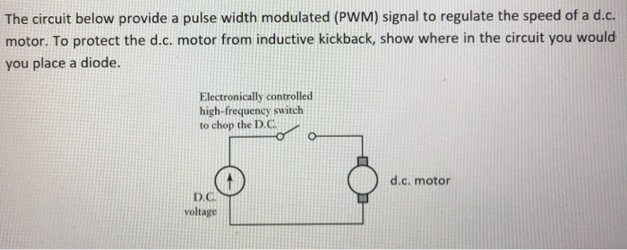 Solved The circuit below provide a pulse width modulated | Chegg.com