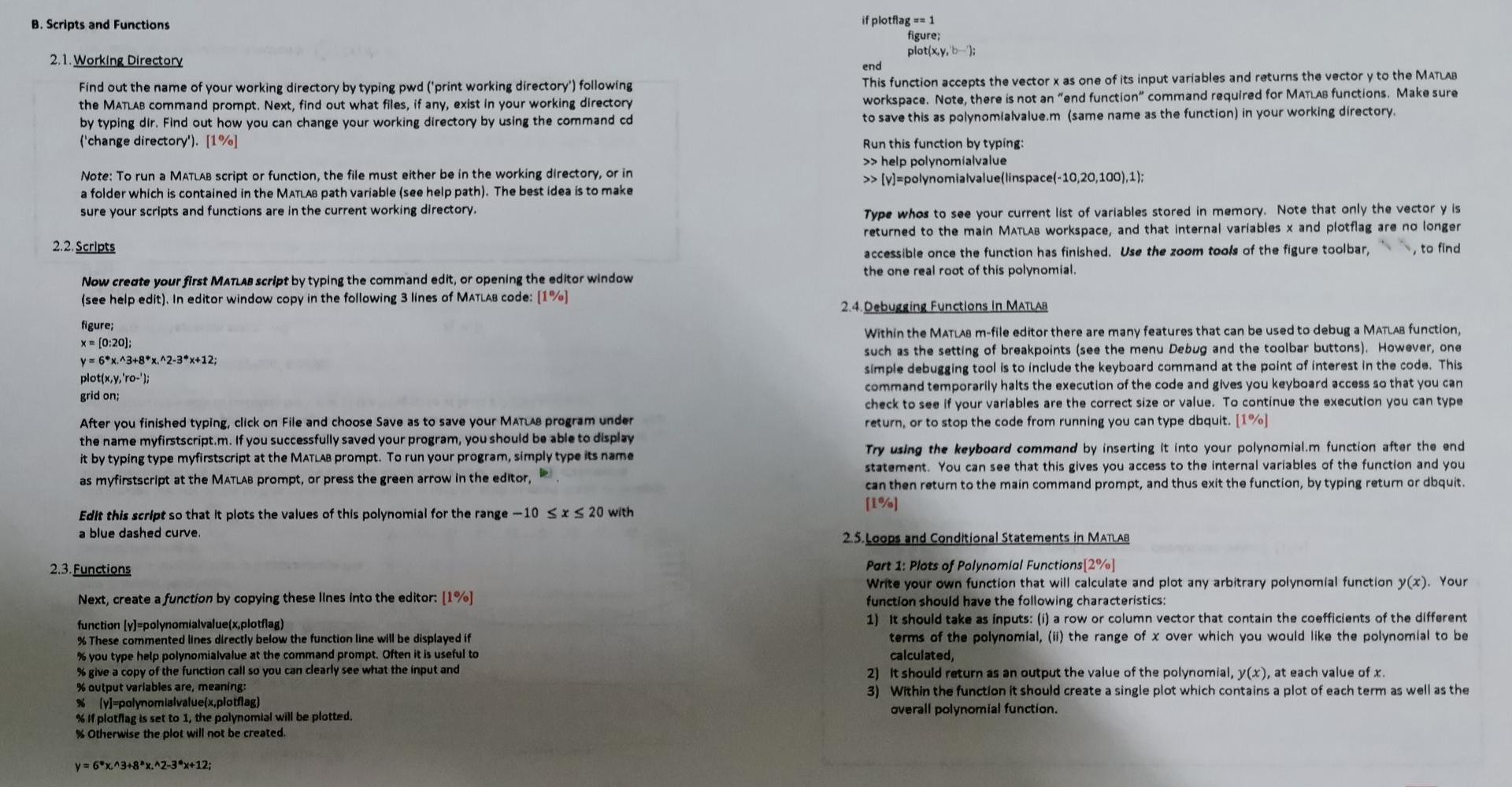 Solved B. Scripts and FunctionsReview-Task #1: Introduction | Chegg.com