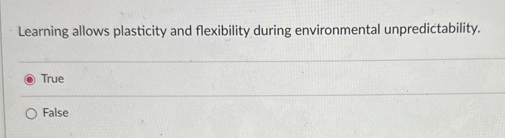 Solved Learning allows plasticity and flexibility during | Chegg.com