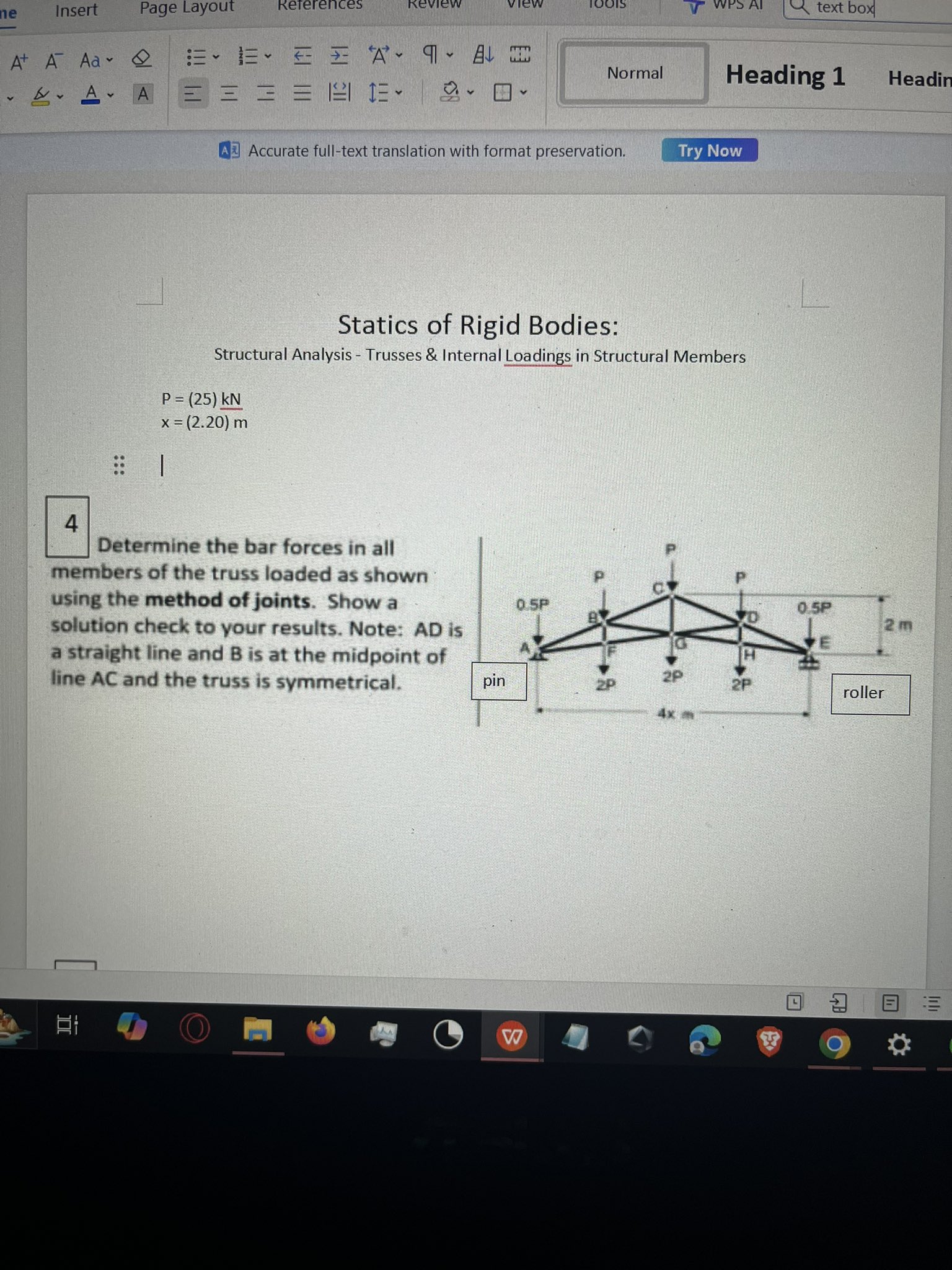Solved Statics of ﻿Rigid Bodies:Structural Analysis - | Chegg.com