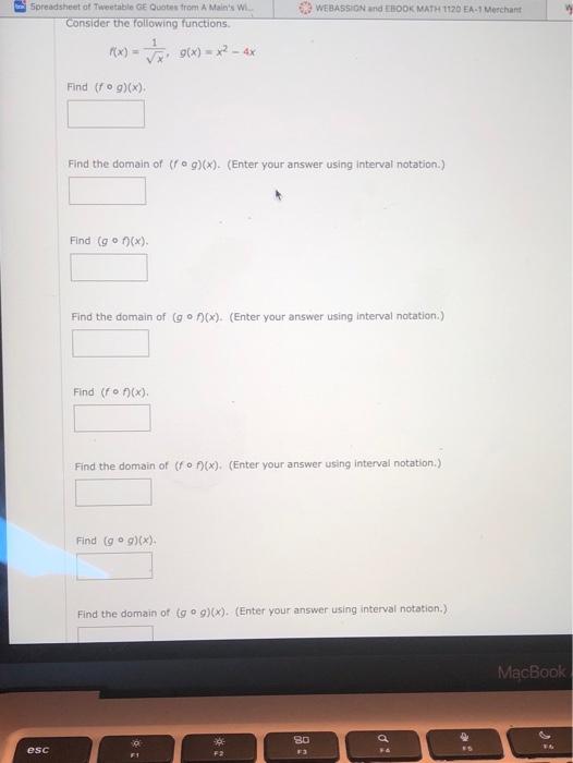 Solved WEBASSION and HOOK MATH 1120 EA-1 Merchant | Chegg.com