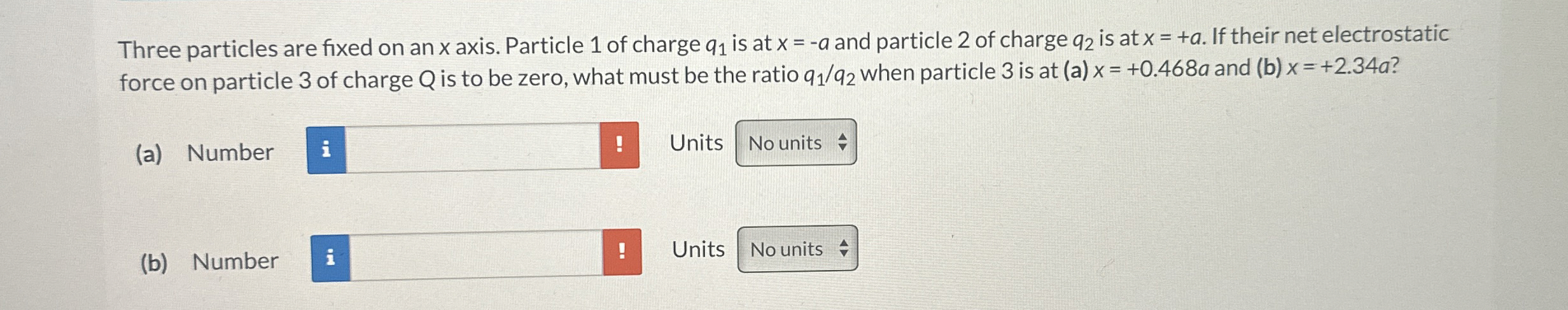 Solved Three particles are fixed on an x ﻿axis. Particle 1 | Chegg.com