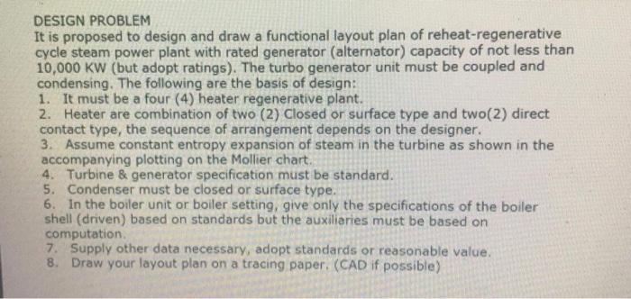 Solved DESIGN PROBLEM It is proposed to design and draw a | Chegg.com