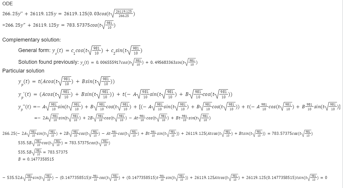 Solved Is this derivation, using the method of undetermined | Chegg.com