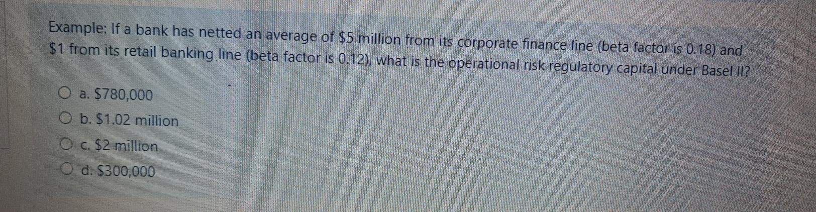 Solved Example: If a bank has netted an average of $5 | Chegg.com