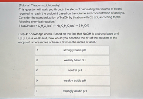 Solved [Tutorial: Titration stoichiometry]-This question | Chegg.com
