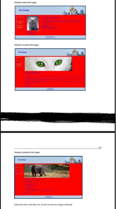 Solved Need to create a 3-page website, similar to the | Chegg.com