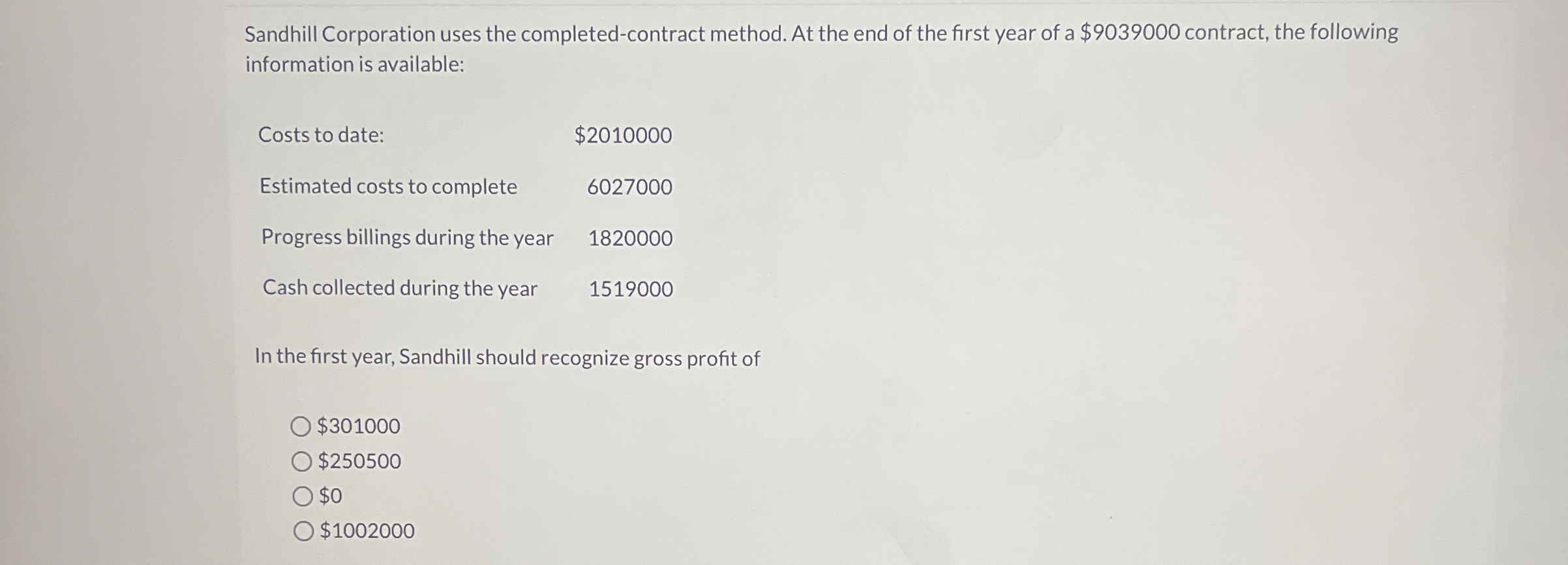 Solved Sandhill Corporation uses the completed-contract | Chegg.com