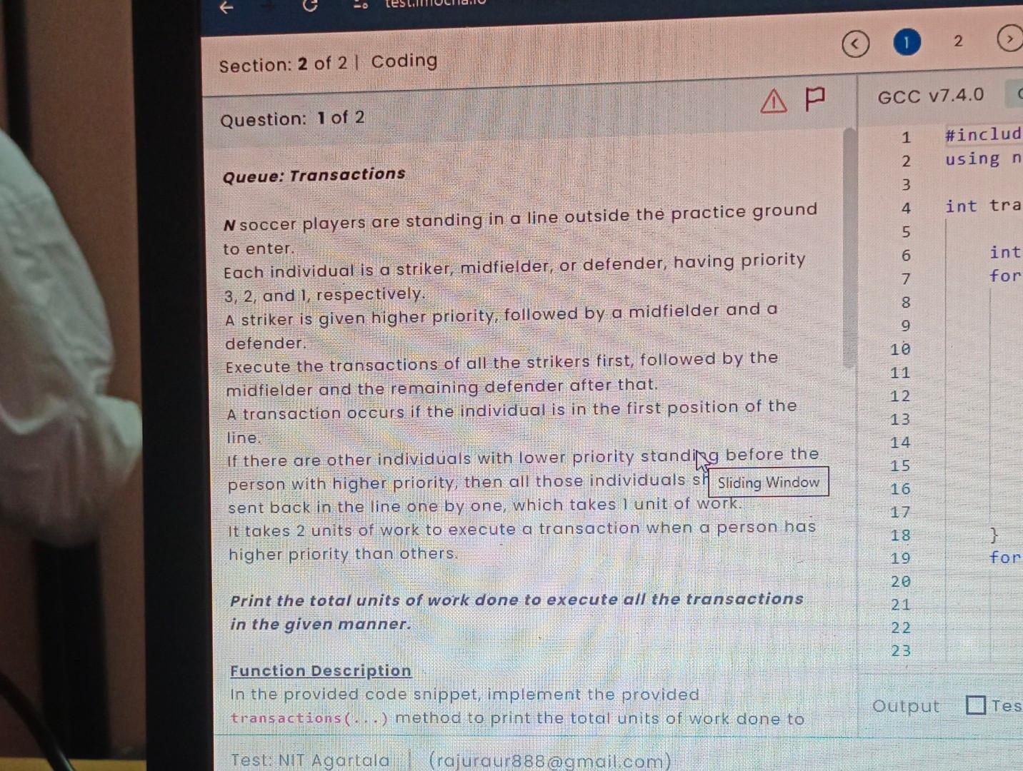 Solved Queue: Transactions N soccer players are standing in | Chegg.com