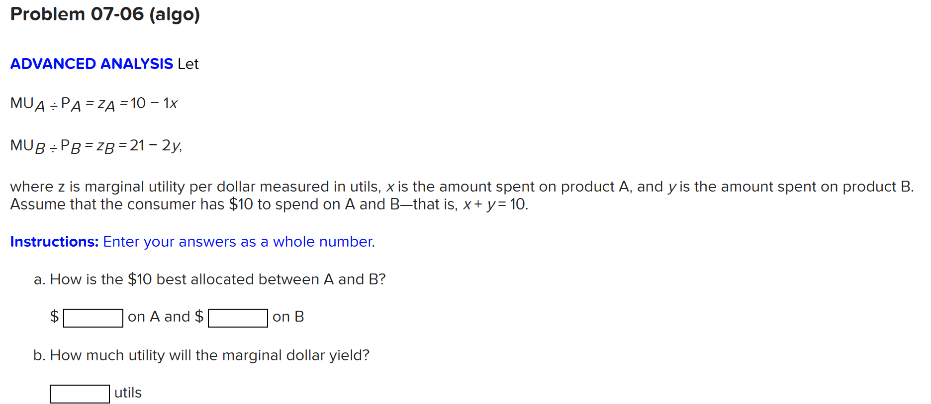 Solved Problem 07-06 (algo)ADVANCED ANALYSIS | Chegg.com