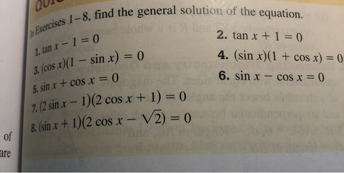 Solved in Exercises 1-8, find the general solution of the | Chegg.com