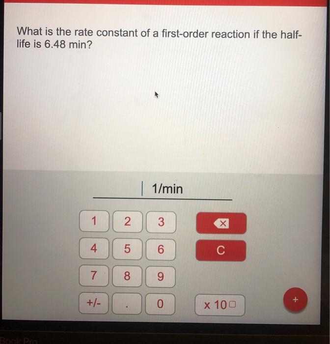 Solved What is the rate constant of a first-order reaction | Chegg.com