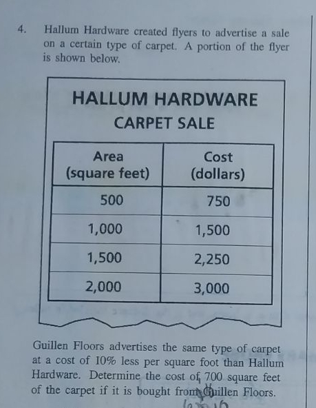 Solved Hallum Hardware created flyers to advertise a sale on | Chegg.com