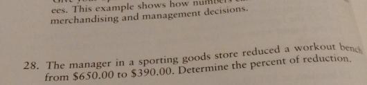 Solved ces. This example shows how numbers merchandising and | Chegg.com