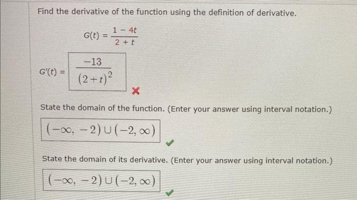 Solved Find the derivative of the function using the | Chegg.com