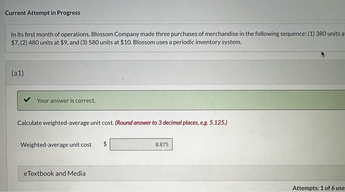 Solved Current Attempt in Progress In its first month of | Chegg.com