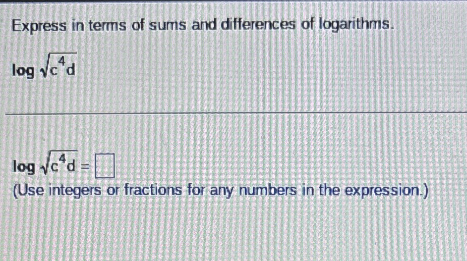 Solved Express in terms of sums and differences of | Chegg.com