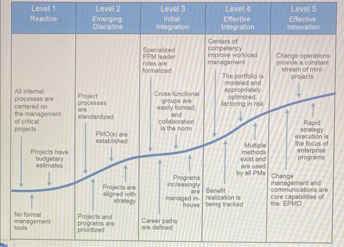 Solved Portfolio management Maturity model such as the | Chegg.com