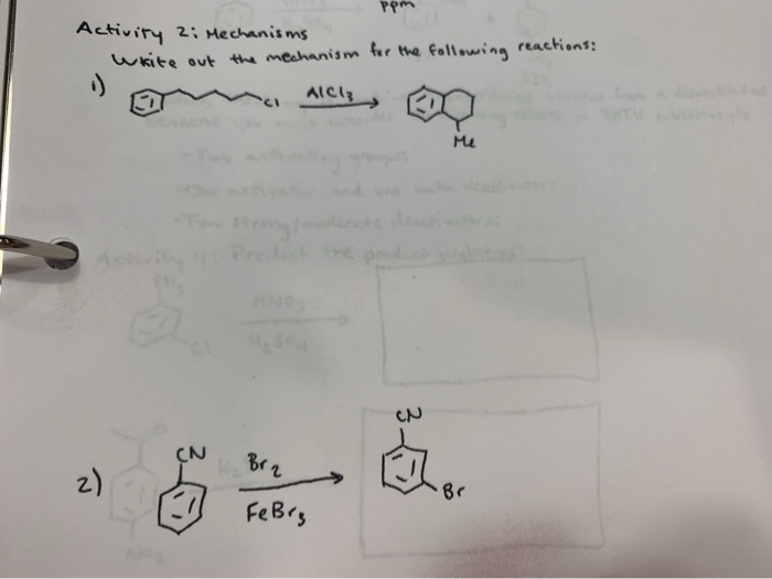 Solved - ppm Activity 2: Mechanisms white out the mechanism | Chegg.com