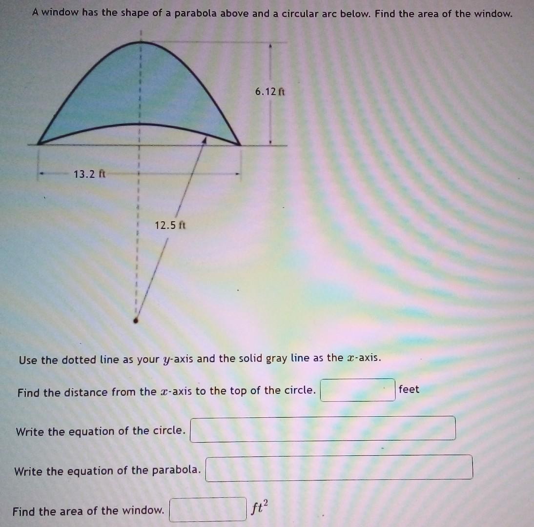Solved A window has the shape of a parabola above and a | Chegg.com