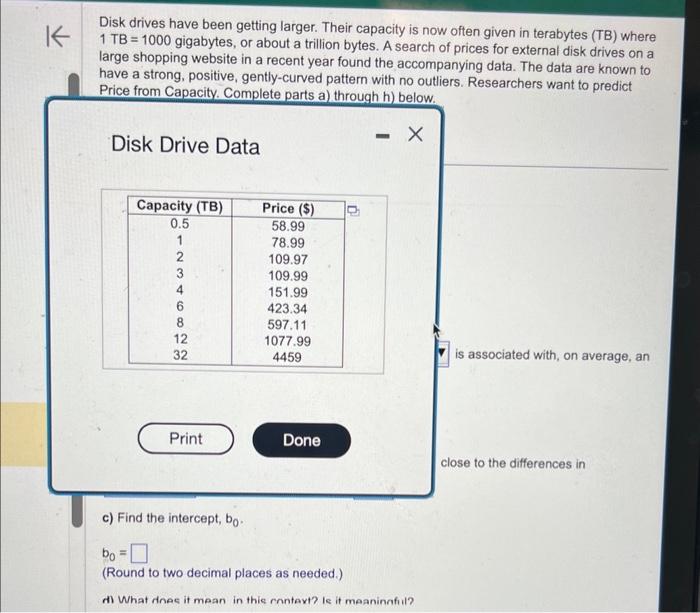 Solved Disk drives have been getting larger. Their capacity | Chegg.com