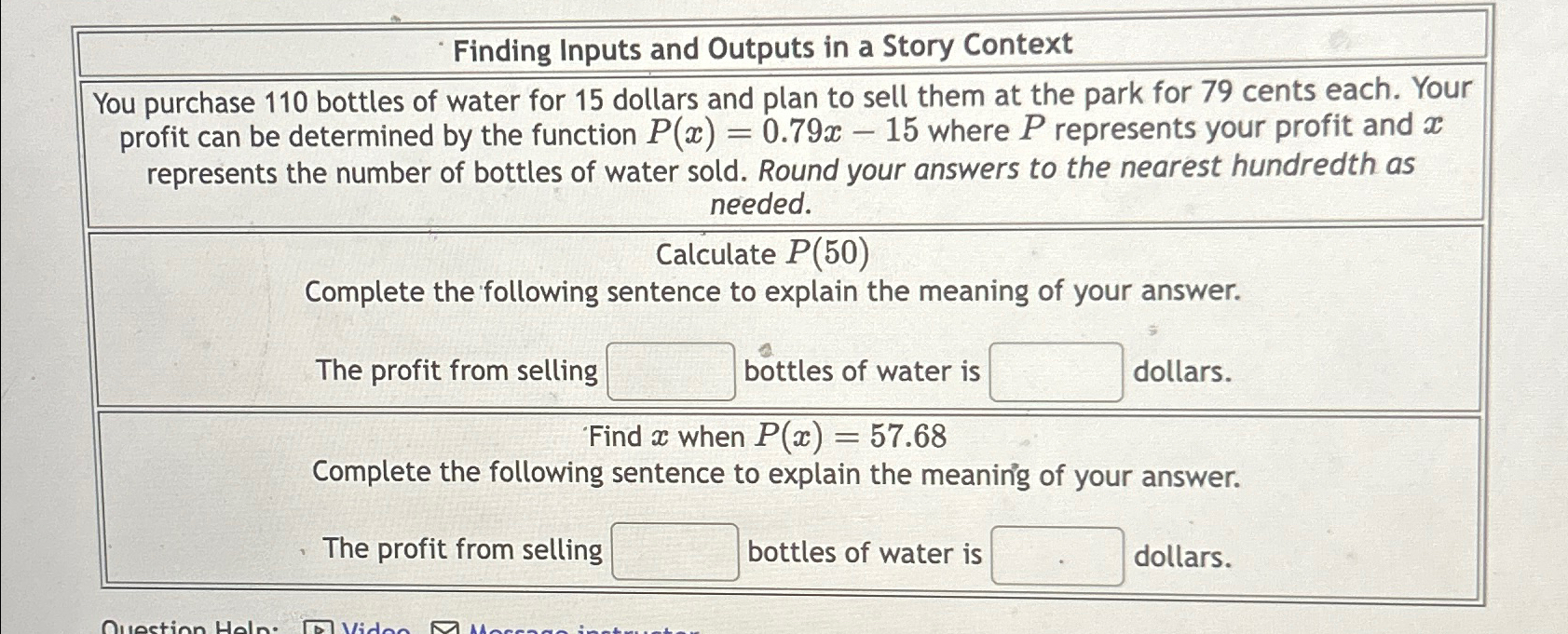 Solved Finding Inputs and Outputs in a Story ContextYou | Chegg.com