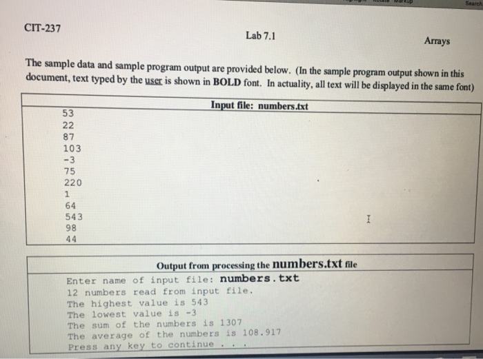 Solved Programming Exercise This lab exercise involves | Chegg.com