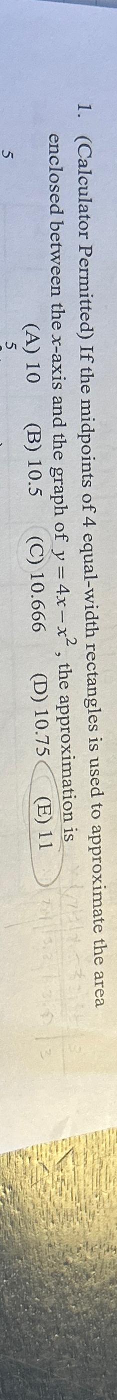 Solved (Calculator Permitted) ﻿If the midpoints of 4 | Chegg.com