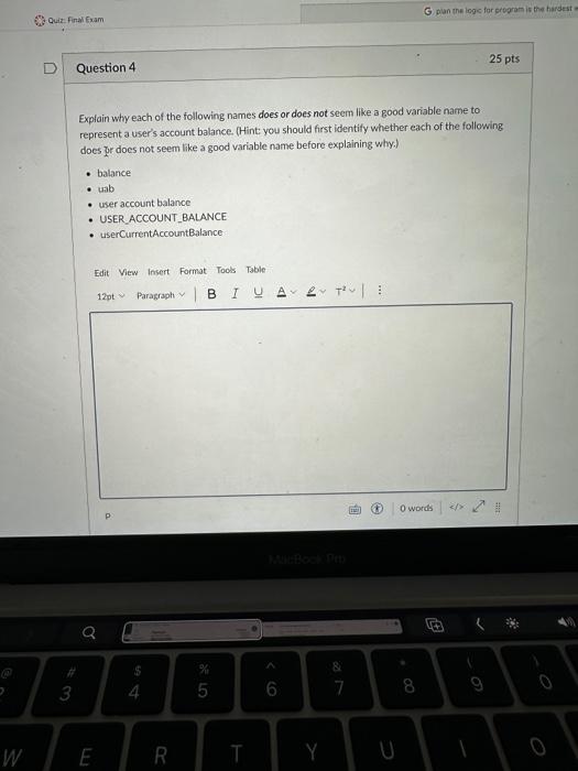 Solved What is the importance of a variable's data type? | Chegg.com
