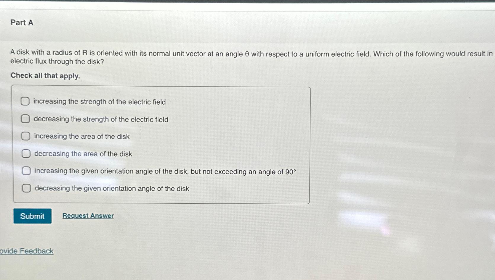 Solved Part A\\nA disk with a radius of R is oriented with | Chegg.com