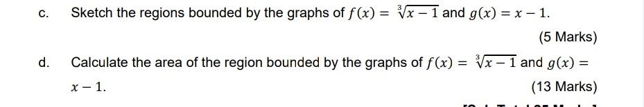 Solved c. Sketch the regions bounded by the graphs of | Chegg.com