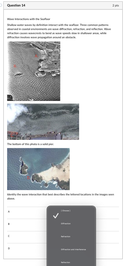 Solved Question 14Wave Interactions with the SeafloorShallow | Chegg.com