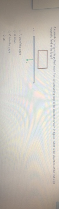 Solved a current-carrying rod is pulled away from a | Chegg.com